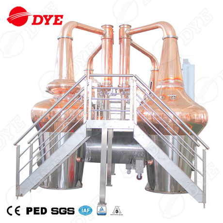 DYE Pot Still 1200Lx2+800Lx2 Whiskey Distillation Equipment from China ...