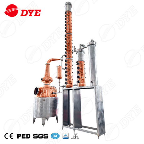 Multifunctional Distillation Equipment Long Column Distillery Copper ...