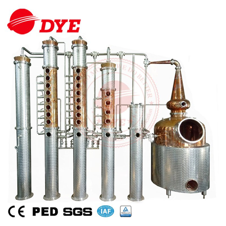 1000L copper vodka gin whisky brandy distillery equipment for ...