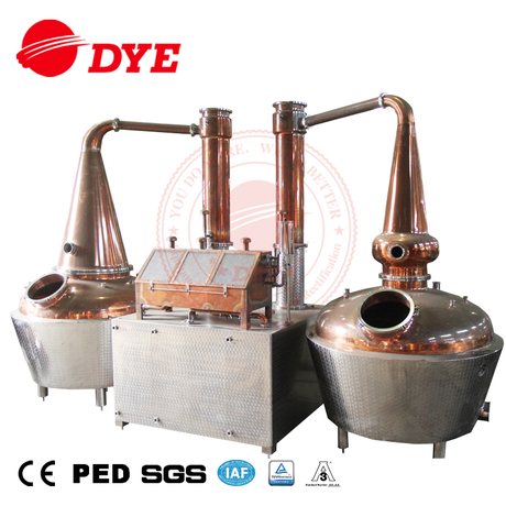 1000L Double Copper Pot Whiskey Alcohol Distillation Equipment from ...